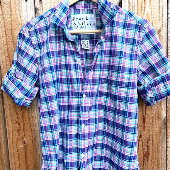Ralph Lauren | Tops | Frank Eileen Barry Poplin Plaid Shirt Euc | Poshmark